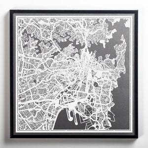 Sydney /brisbane Paper Cut Map 12×12 In. Paper Art IDEAL GIFTS - Etsy