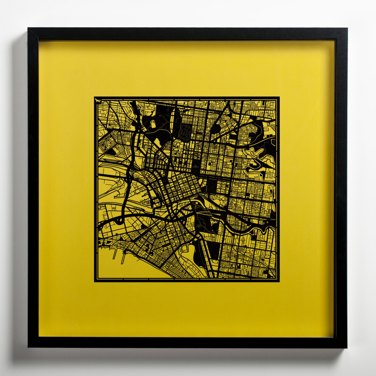 Melbourne / Canberra Paper Cut Map 1212 In. Paper Art IDEAL - Etsy