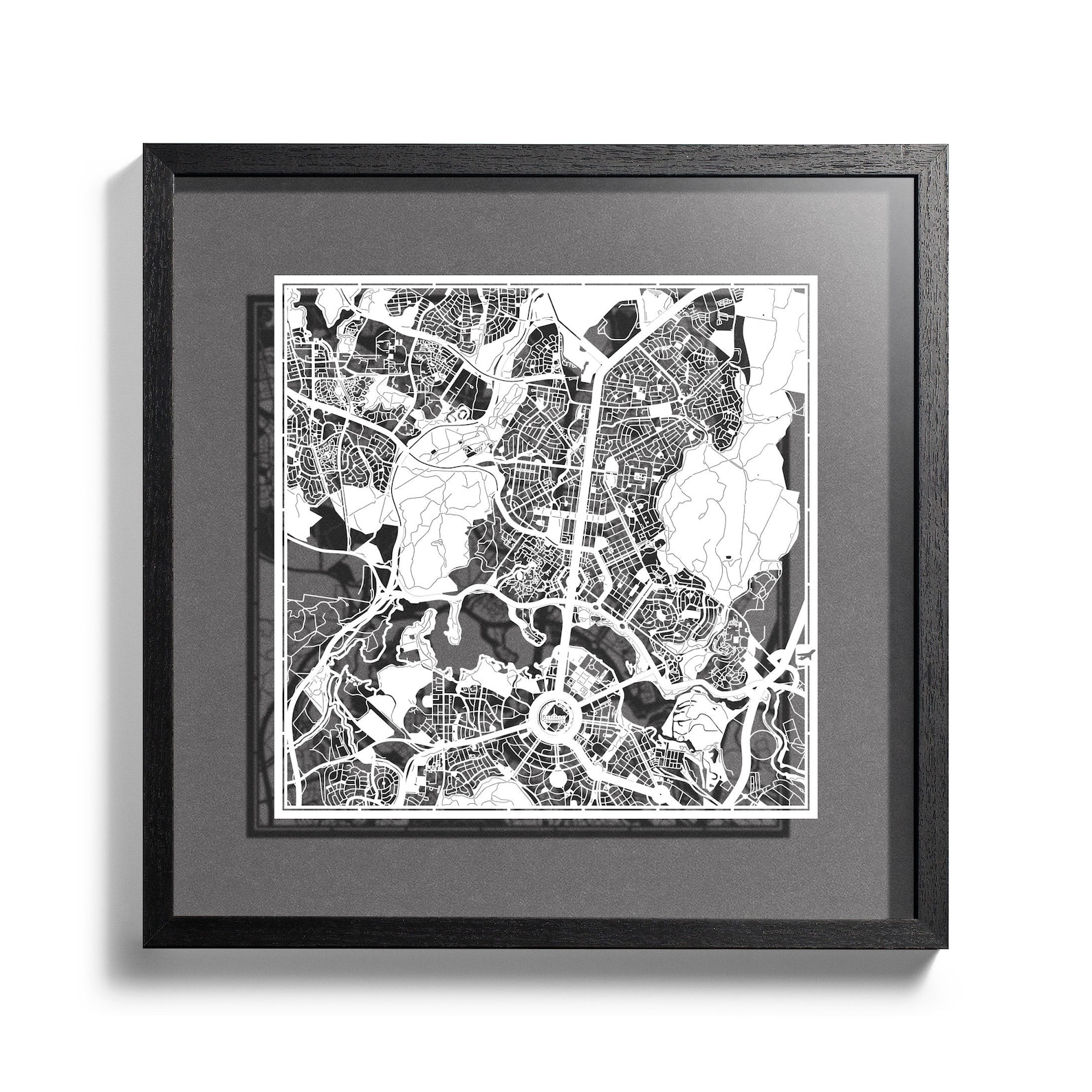 Melbourne / Canberra Paper Cut Map 1212 In. Paper Art IDEAL - Etsy