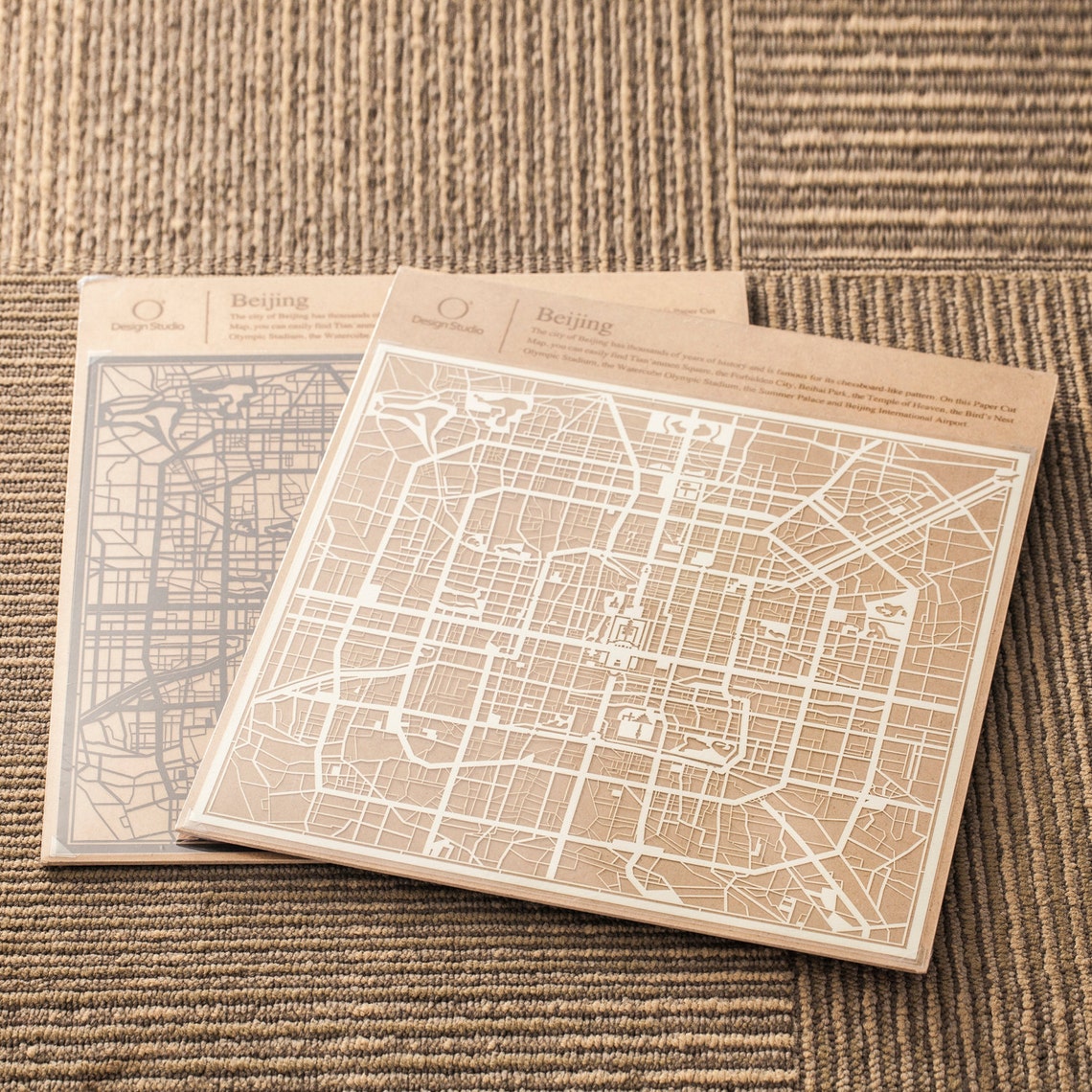 Paper Cut Map Beijing 12×12 In. Paper Art IDEAL GIFTS - Etsy