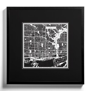 Toronto, Downtown Toronto Paper Cut Map 12×12 In. Paper Art IDEAL GIFTS ...