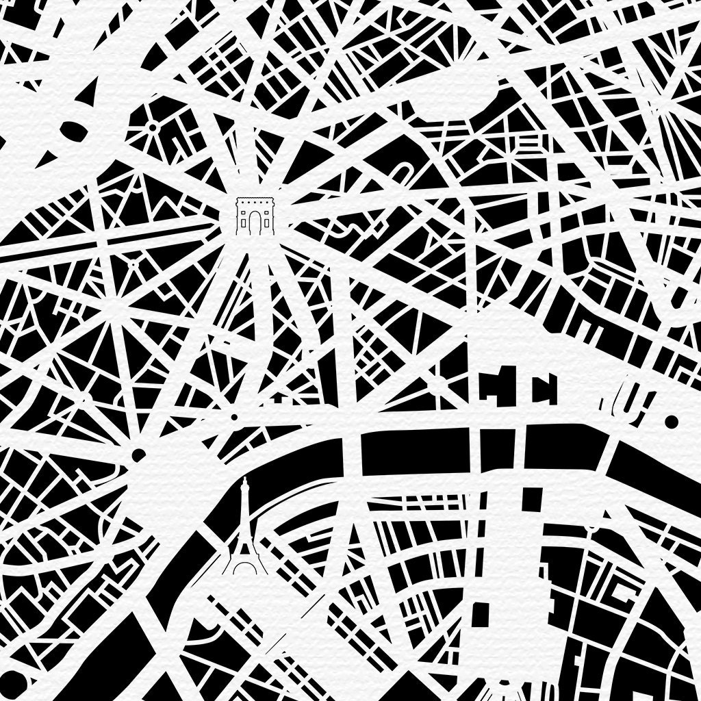 Paper Cut Map Paris 1212 In. Paper Art IDEAL GIFTS - Etsy