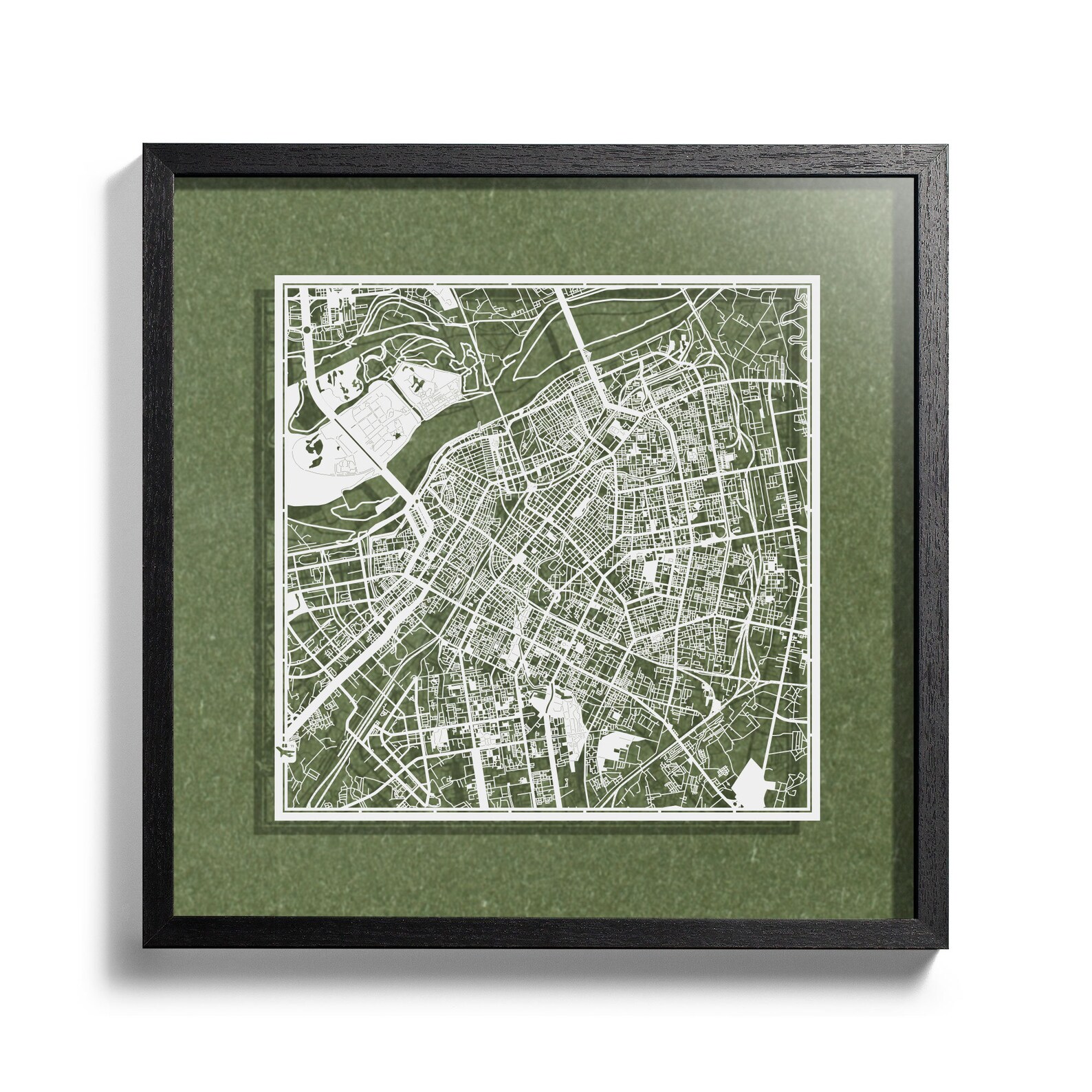 Harbin / Changchun Paper Cut Map 12×12 In. Paper Art IDEAL GIFTS - Etsy