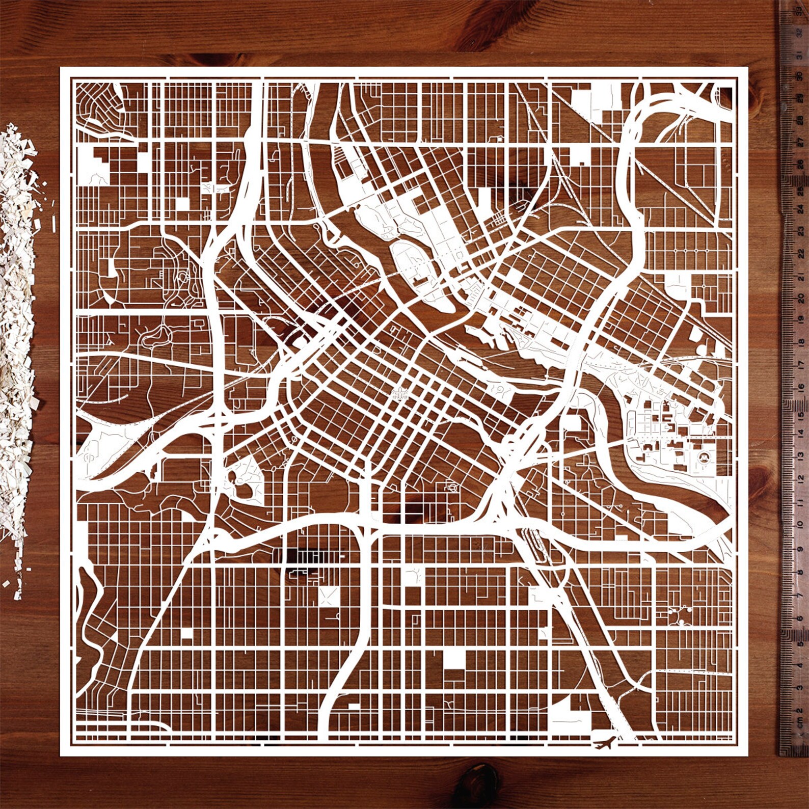 Paper Cut Map Minneapolis 1212 In. Paper Art IDEAL GIFTS - Etsy