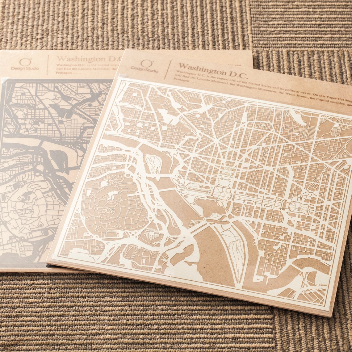 Paper Cut Map Washington D.C. 1212 In. Paper Art IDEAL GIFTS | Etsy
