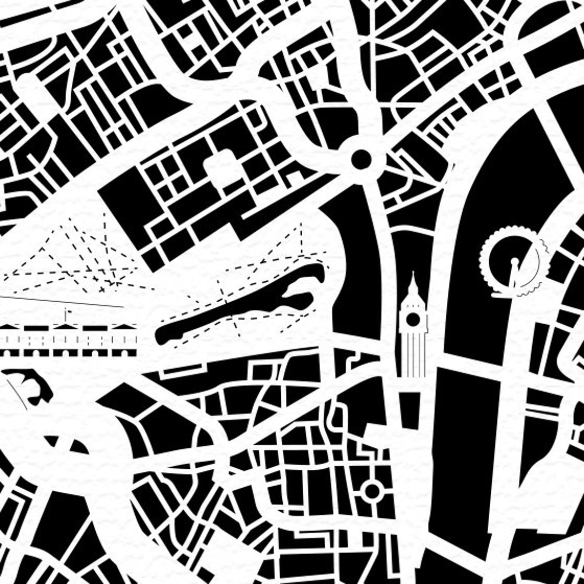 Paper Cut Map London 1212 In. Paper Art IDEAL GIFTS - Etsy