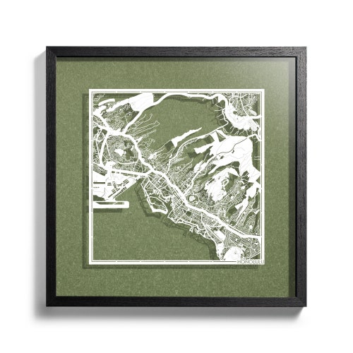 Xi'an / Taiyuan Paper Cut Map 3D Framed 18x18 Inches - Etsy
