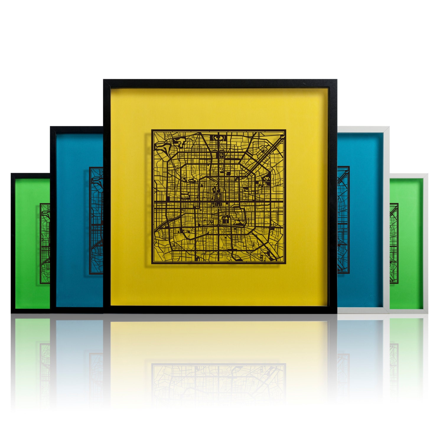 Paper Cut Map Beijing 1212 In. Paper Art IDEAL GIFTS - Etsy