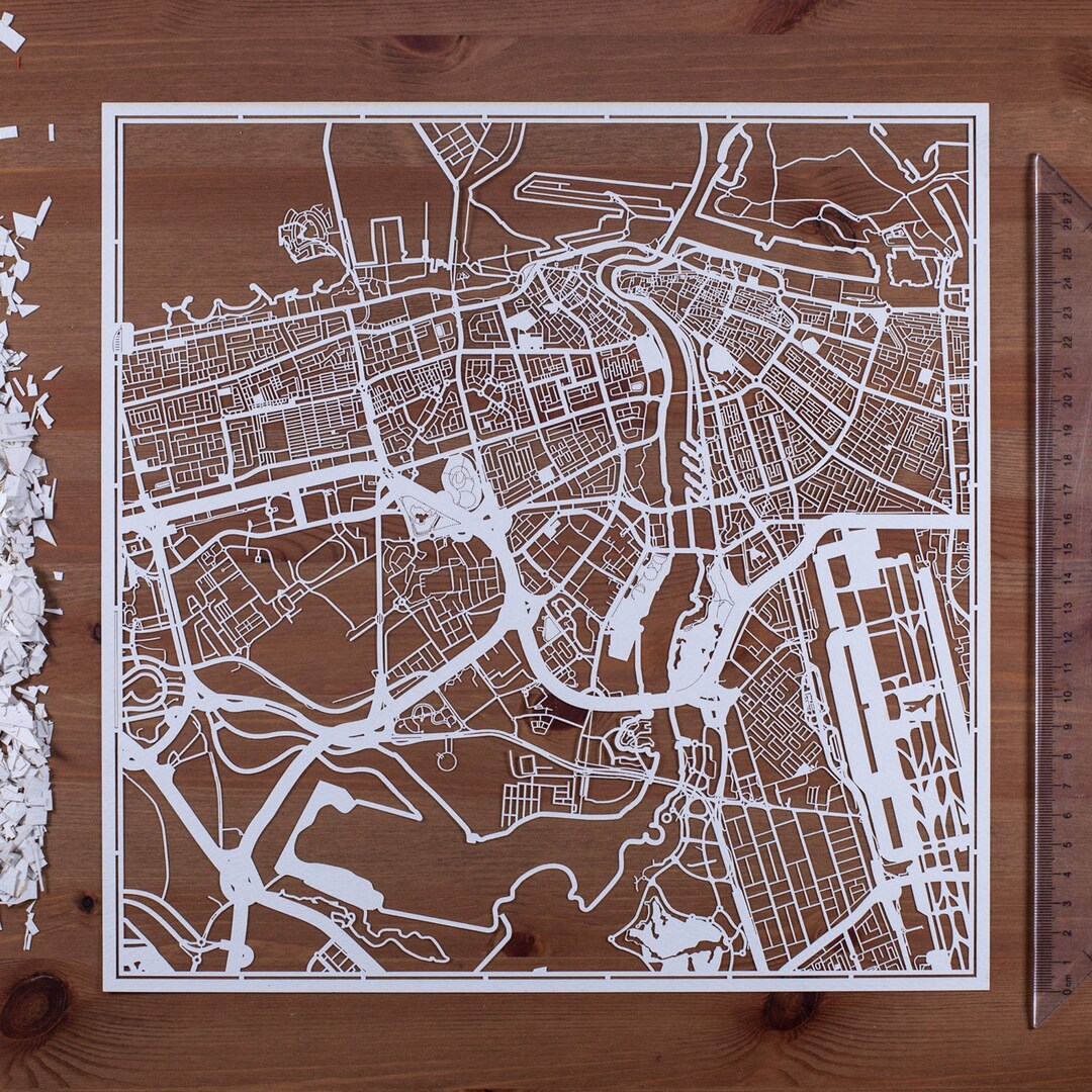 Dubai / Abu Dhabi, Paper Cut Map 12×12 In. Paper Art IDEAL GIFTS - Etsy