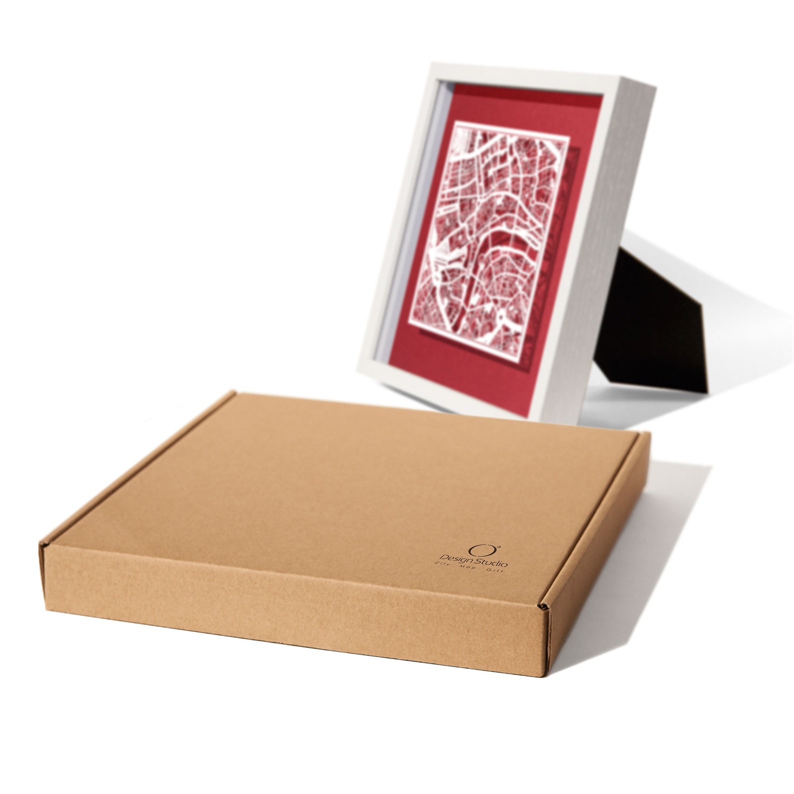 London Paper Cut Map Framed White Map White Frame 9x9 | Etsy