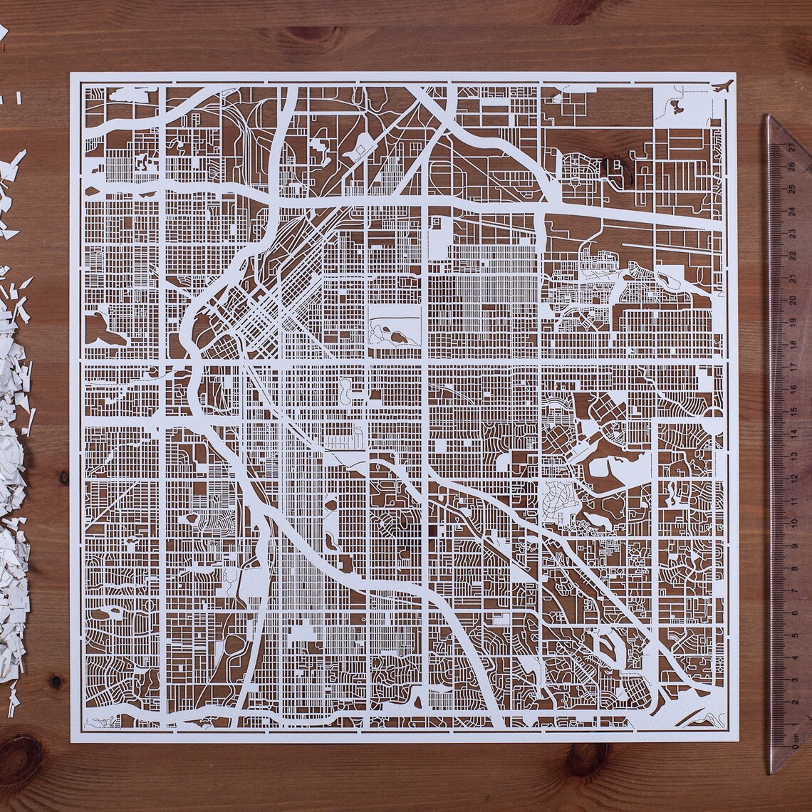 Paper Cut Map Denver 1212 In. Paper Art IDEAL GIFTS - Etsy