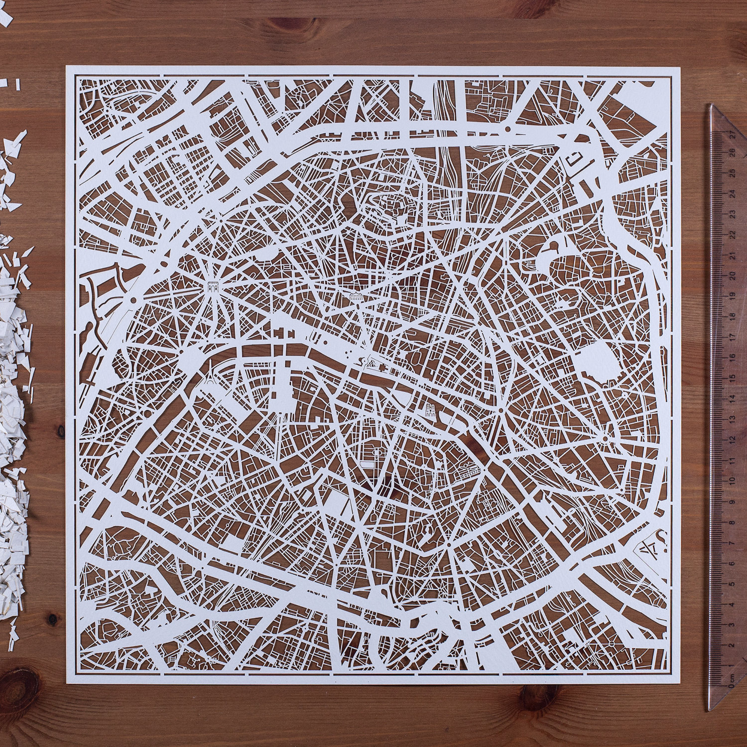 Paper Cut Map Paris 1212 In. Paper Art IDEAL GIFTS - Etsy
