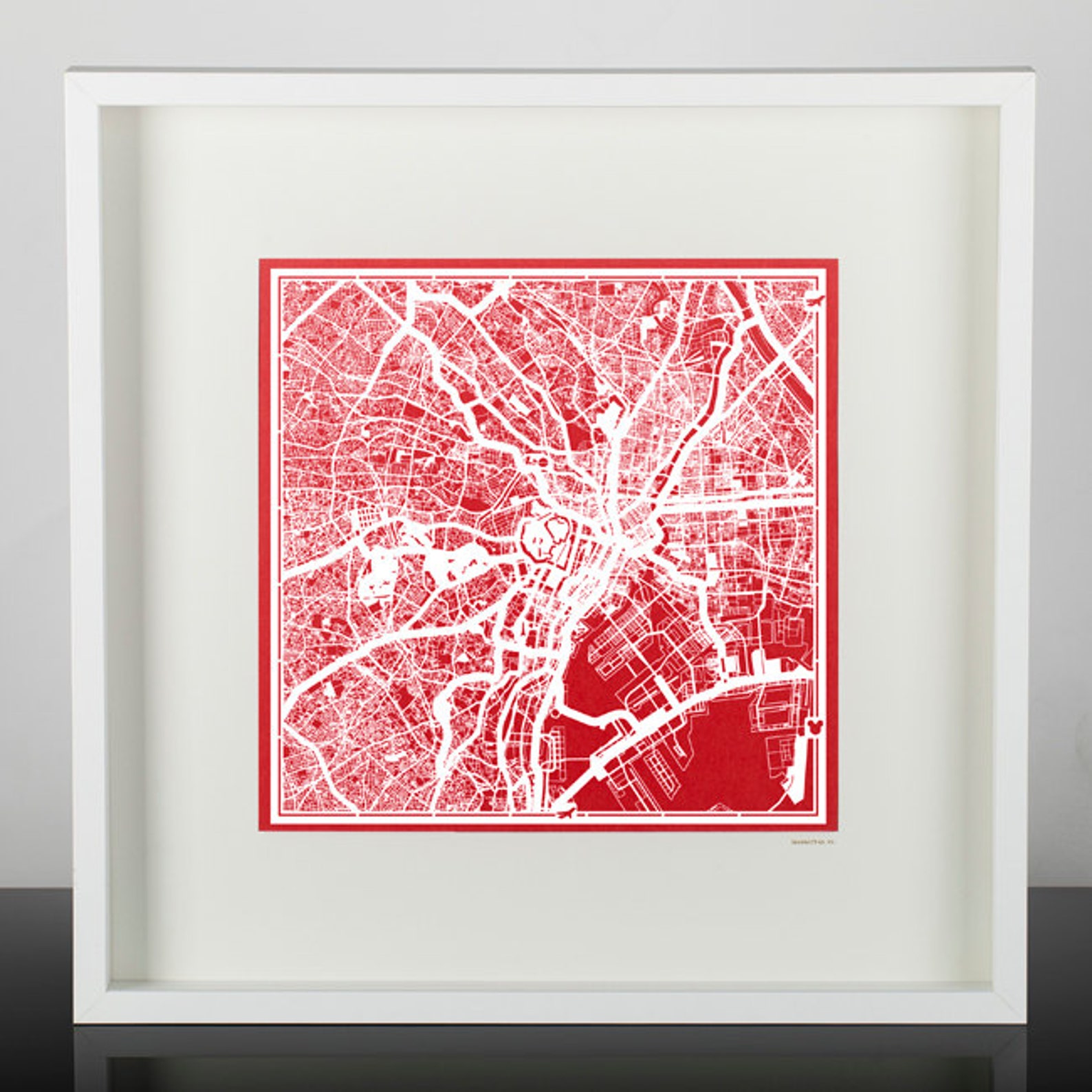 Paper Cut Map Tokyo 1212 In. Paper Art IDEAL GIFTS | Etsy