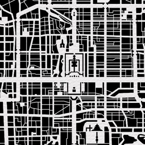 Paper Cut Map Beijing 12×12 In. Paper Art IDEAL GIFTS - Etsy