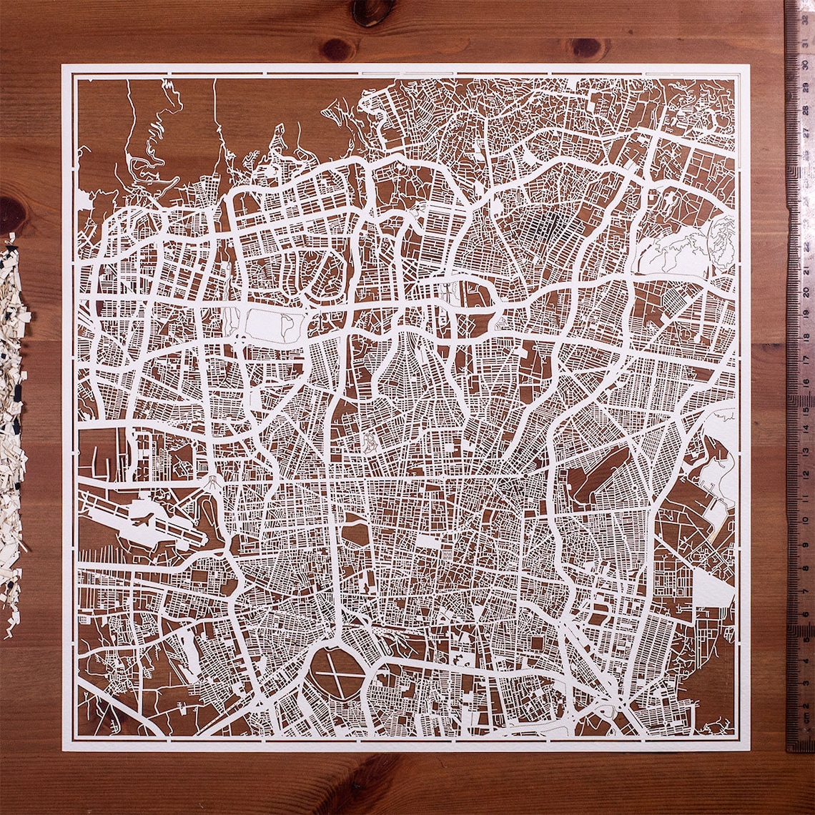 Paper Cut Map Tehran 1212 In. Paper Art IDEAL GIFTS - Etsy