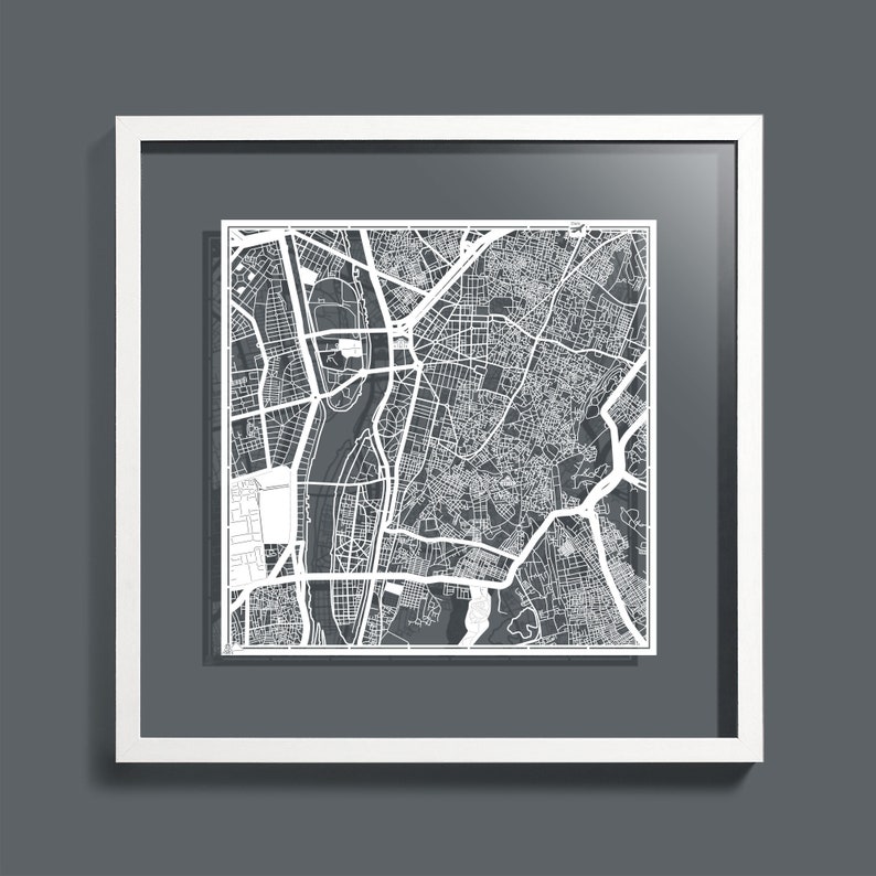 Paper Cut Map Cairo 1212 In. Paper Art IDEAL GIFTS - Etsy