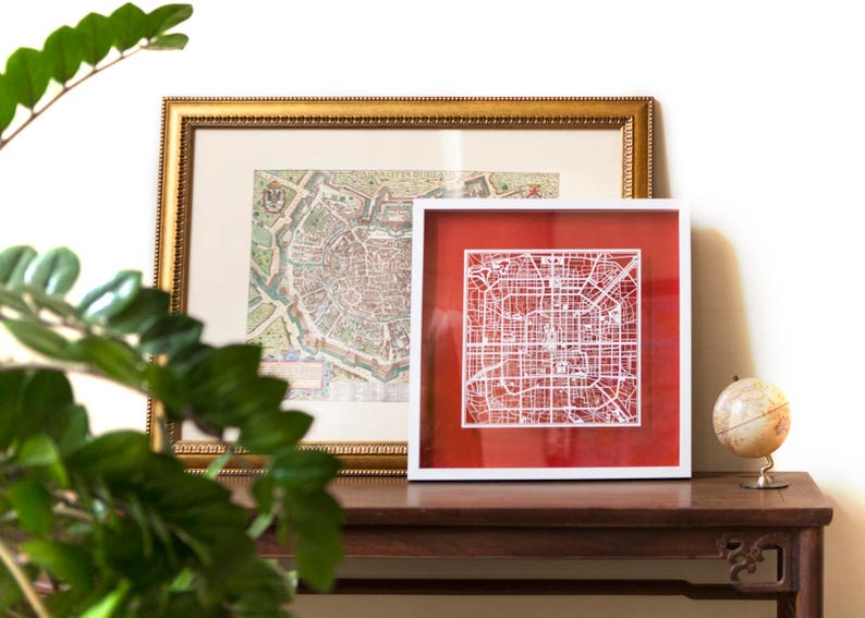 Paper Cut Map Tehran 1212 In. Paper Art IDEAL GIFTS | Etsy