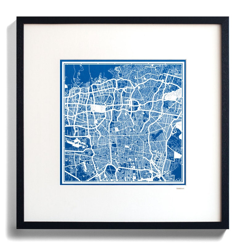 Paper Cut Map Tehran 1212 In. Paper Art IDEAL GIFTS | Etsy