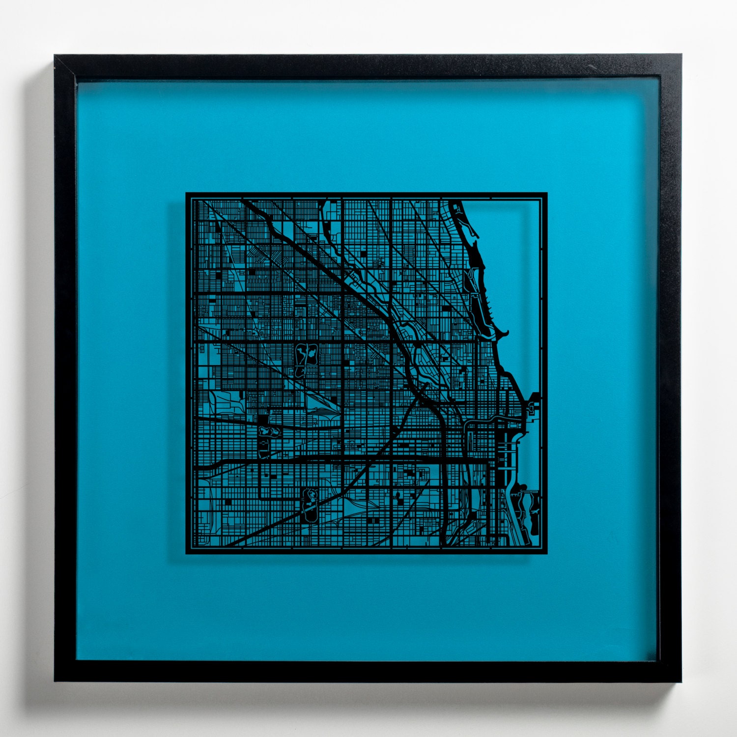 Paper Cut Map Chicago 1212 In. Paper Art IDEAL GIFTS | Etsy