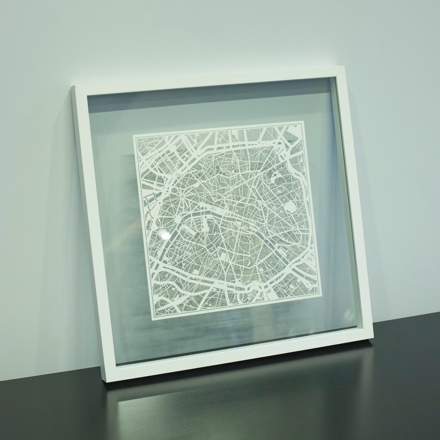 Paper Cut Map Paris 12×12 In. Paper Art IDEAL GIFTS - Etsy
