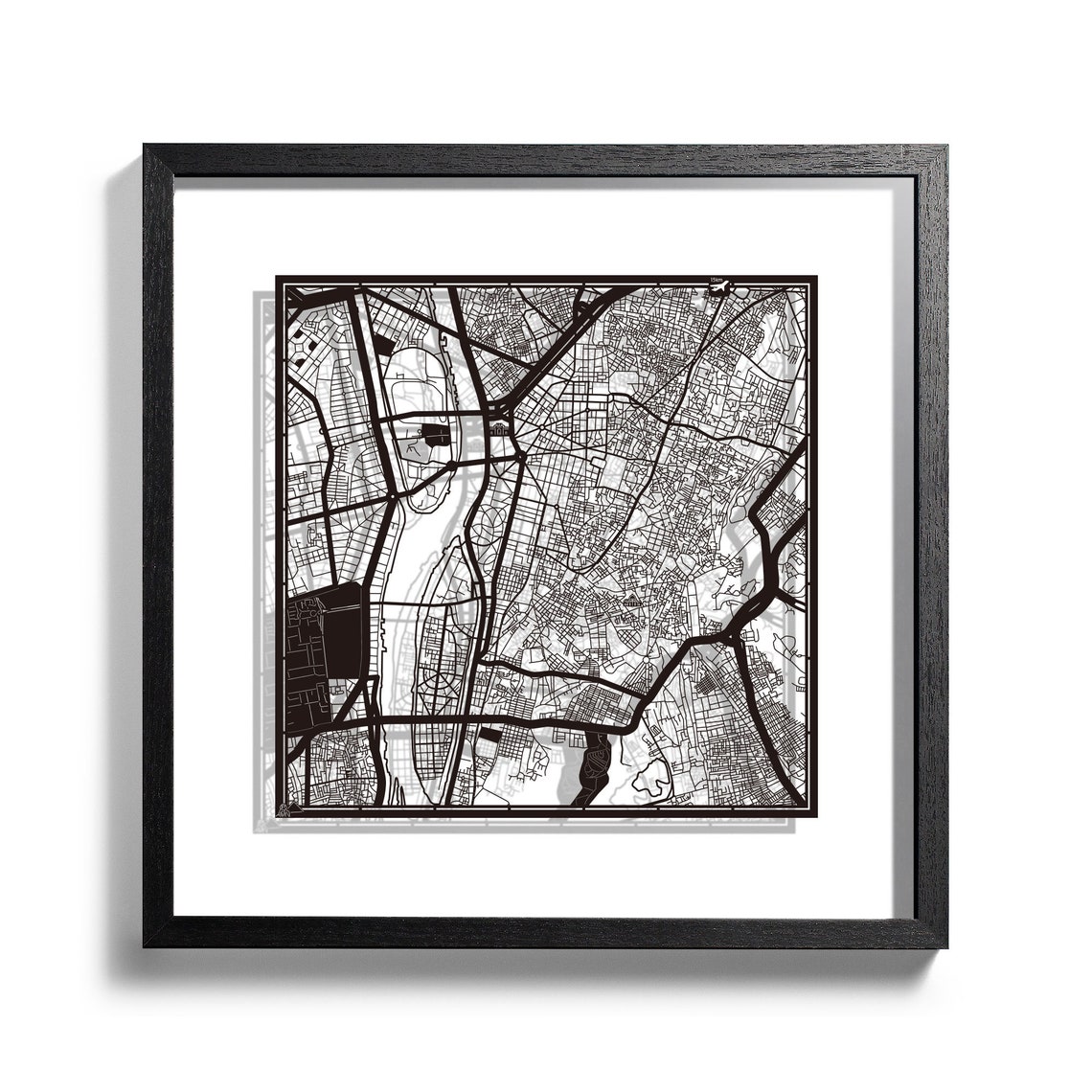 Paper Cut Map Cairo 1212 In. Paper Art IDEAL GIFTS - Etsy