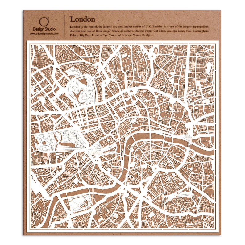 Paper Cut Map London 12×12 In. Paper Art IDEAL GIFTS - Etsy