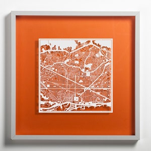 Paper Cut Map Barcelona, 12×12 In. Paper Art IDEAL GIFTS - Etsy