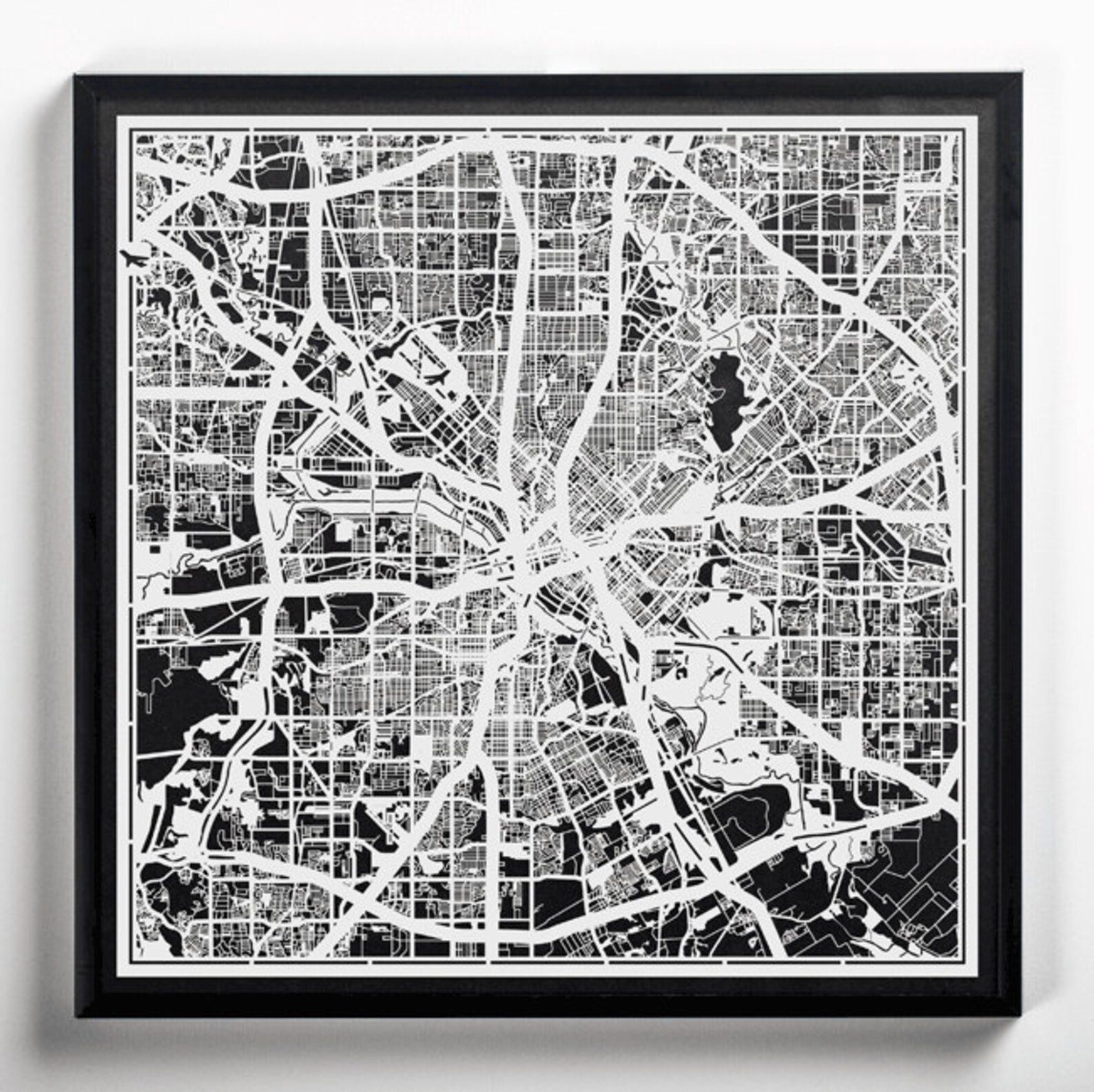 Paper Cut Map Dallas 1212 In. Paper Art IDEAL GIFTS - Etsy