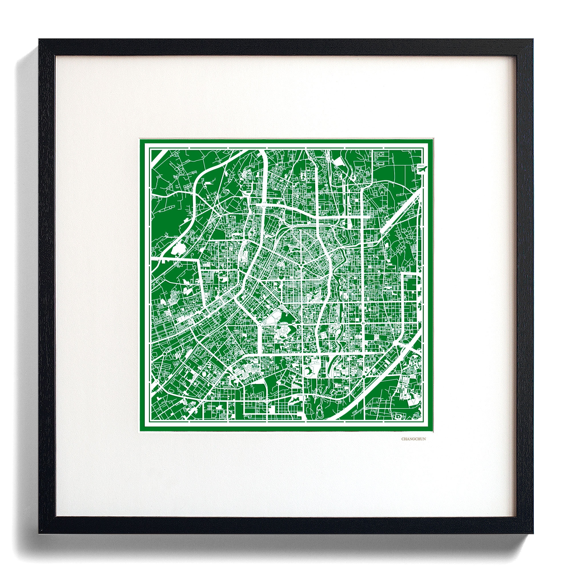 Harbin / Changchun Paper Cut Map 12×12 In. Paper Art IDEAL GIFTS - Etsy