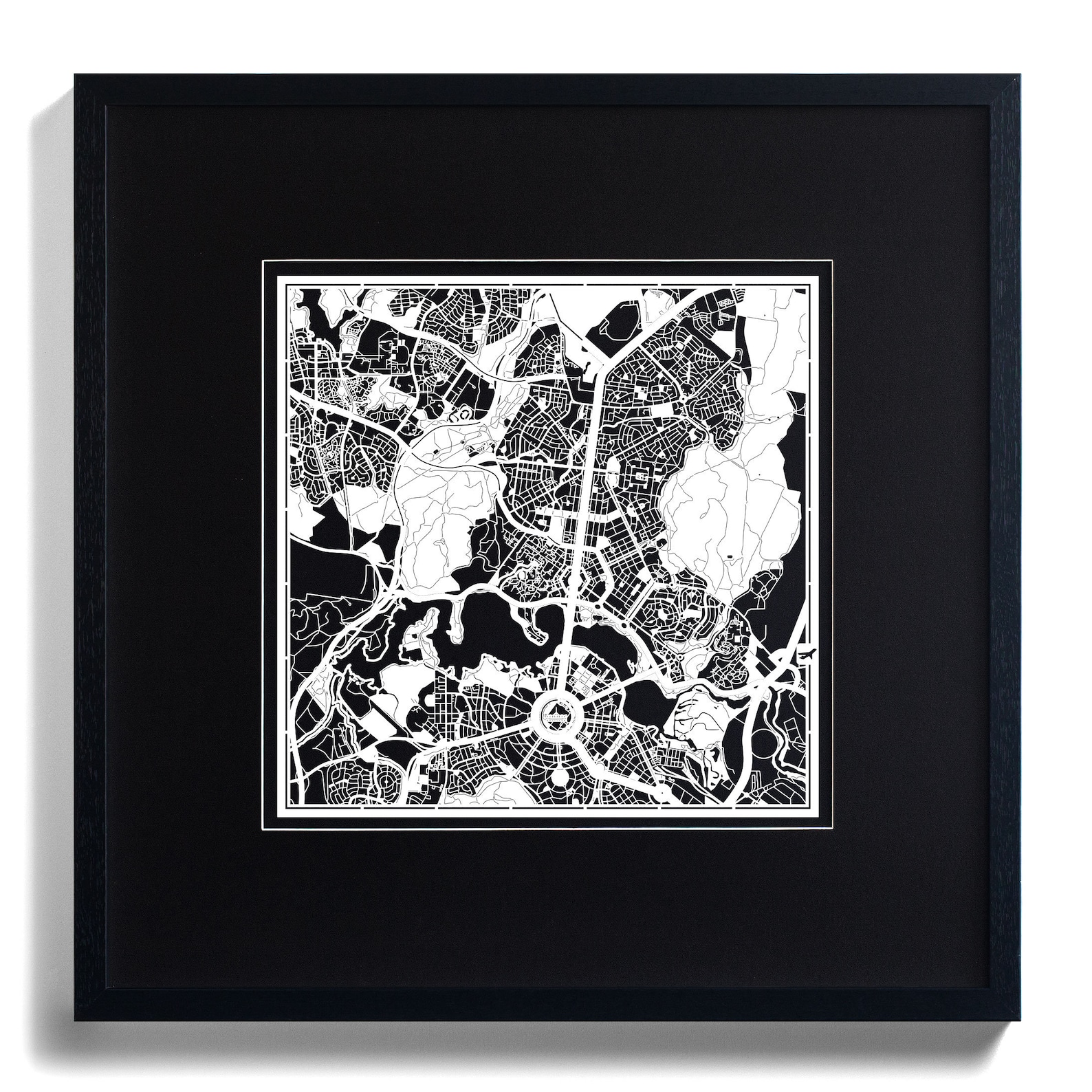 Melbourne / Canberra Paper Cut Map 1212 In. Paper Art IDEAL - Etsy