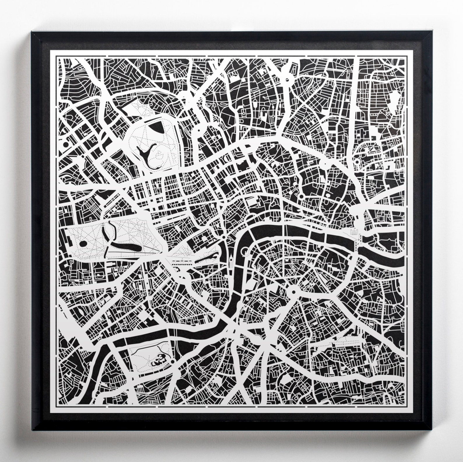 Paper Cut Map London 1212 In. Paper Art IDEAL GIFTS - Etsy