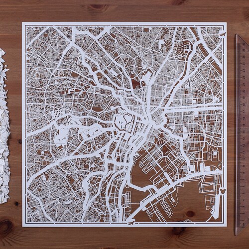 Paper Cut Map Manhattan NY. 1212 In. Paper Art IDEAL GIFTS - Etsy