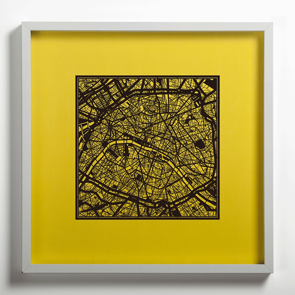 Paper Cut Map Paris 1212 In. Paper Art IDEAL GIFTS - Etsy