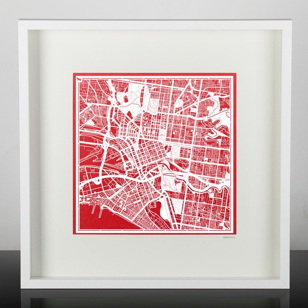 Melbourne / Canberra Paper Cut Map 1212 In. Paper Art IDEAL - Etsy