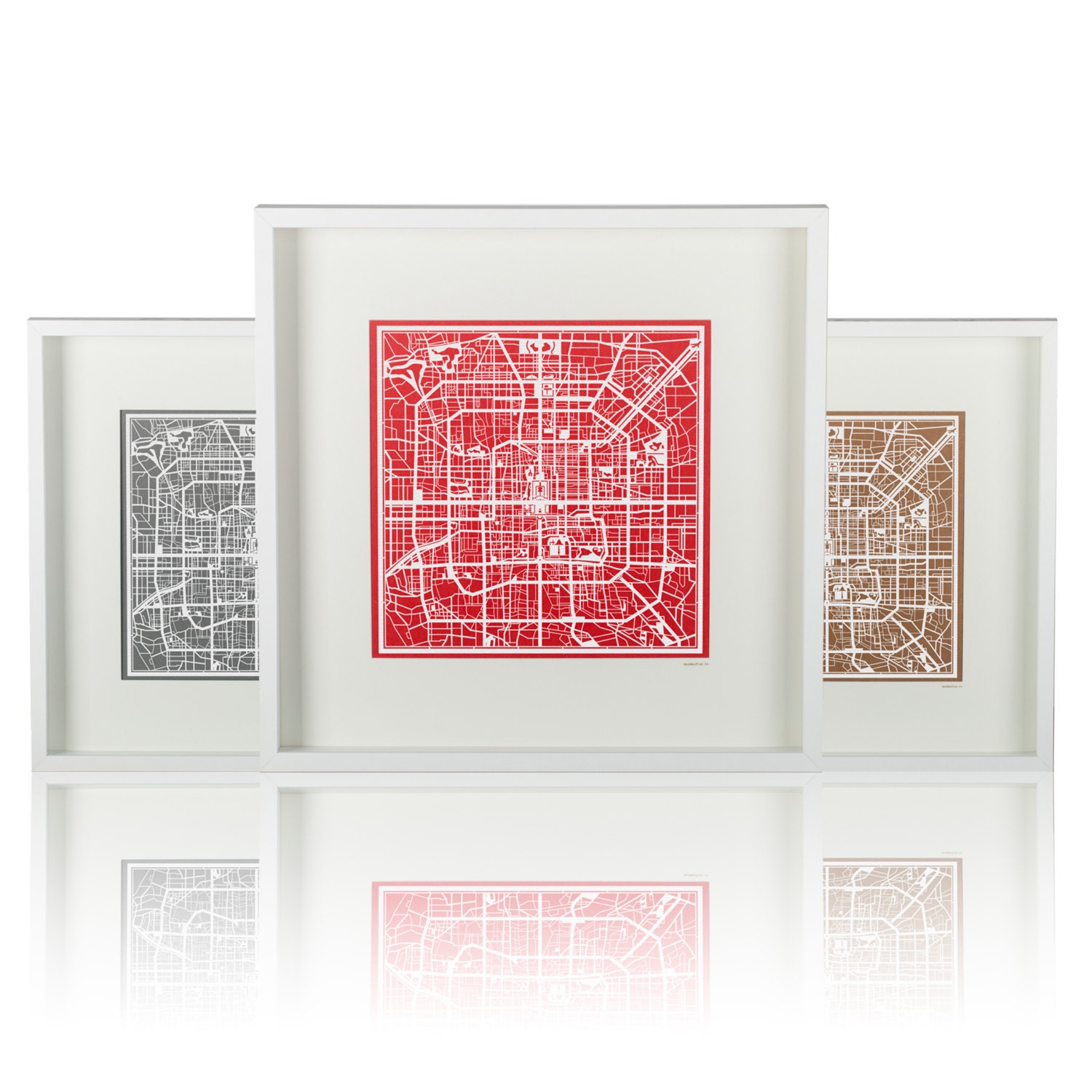 Paper Cut Map Beijing 1212 In. Paper Art IDEAL GIFTS - Etsy