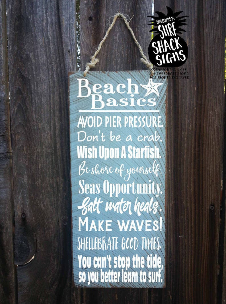 Beach Beach Decor Ocean Wisdome Ocean Advice Wisdom of the | Etsy