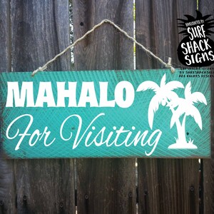 Mahalo Sign, Guest House Sign, Thank You Sign, Thanks for Visiting ...