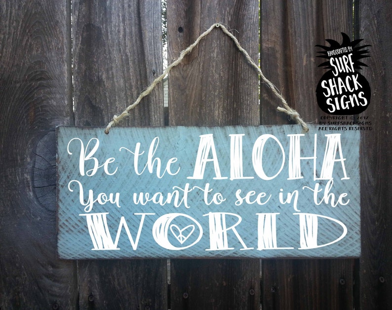 Aloha aloha sign be the aloha beach decor beach signs | Etsy