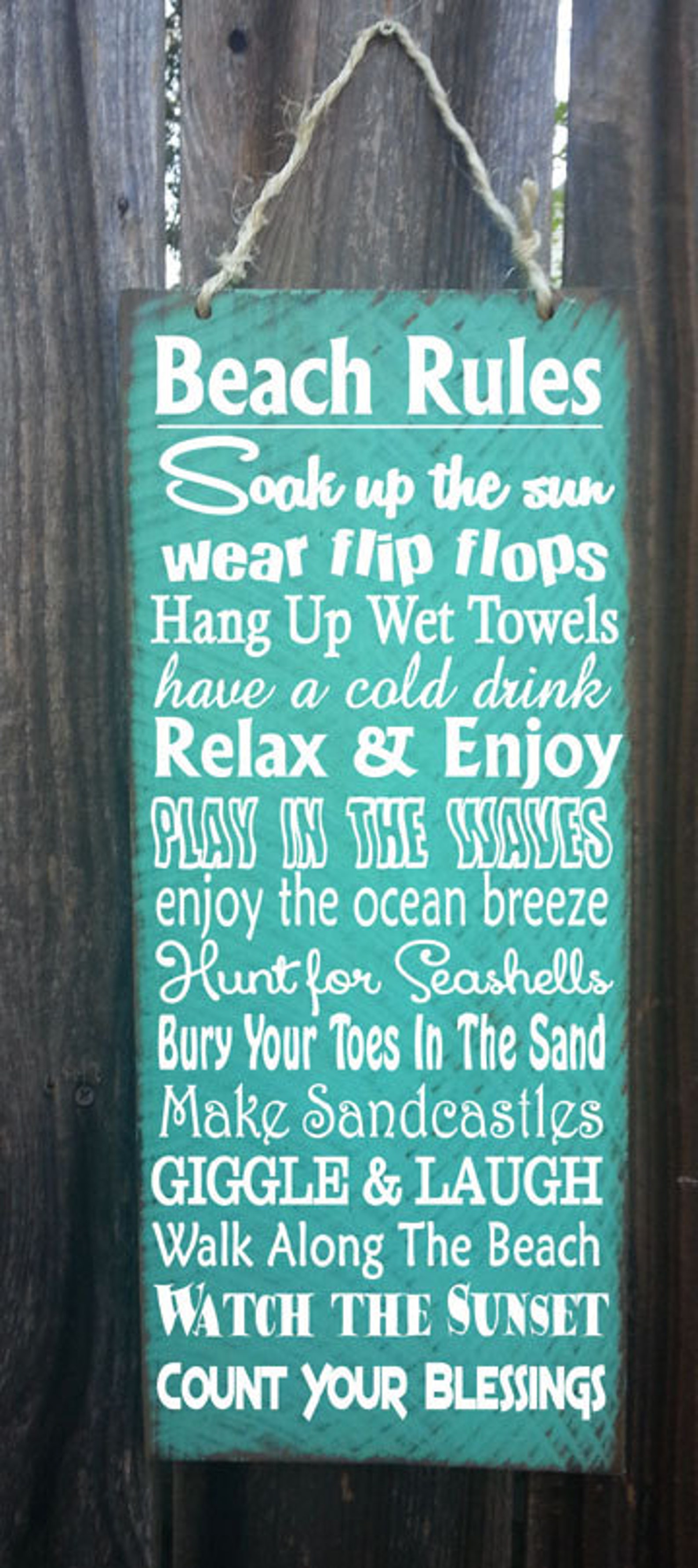 Beach Sign, Beach Rules Sign, Beach Decor, Beach House Decor, Beach ...