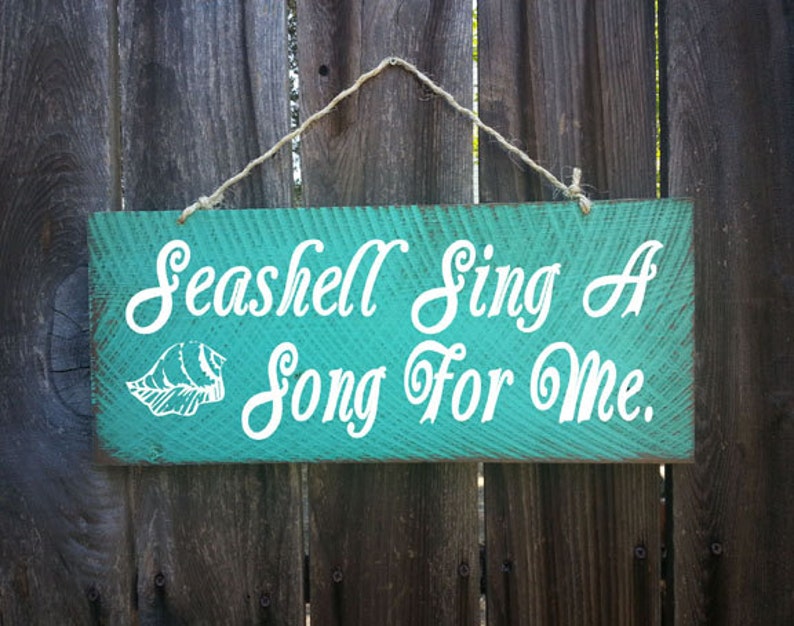 Seashell Sign Beach Sign Beach House Decor Surf Decor Surf - Etsy