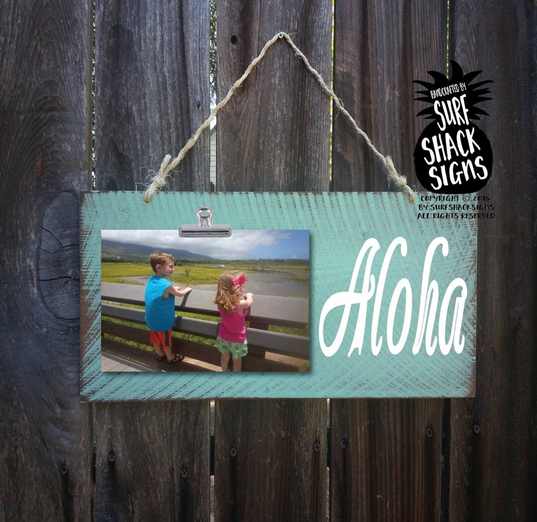 Aloha, Aloha Sign, Aloha Decoration, Aloha Picture Frame, Beach House ...