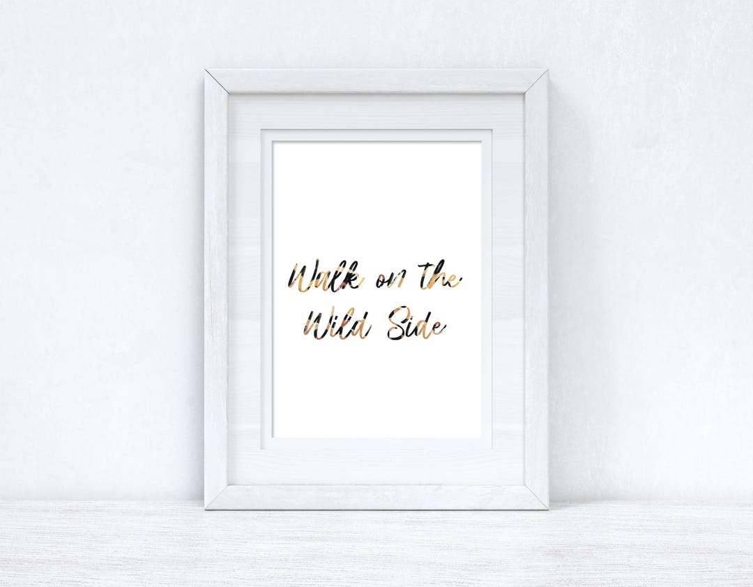 Walk on the Wild Side Animal Print Bedroom Home Simple Decor Wall Print ...