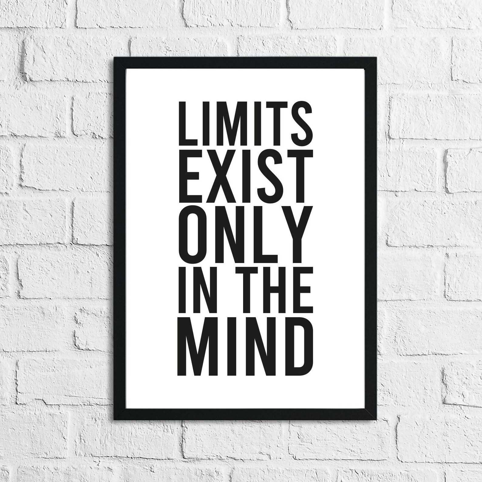 Limits Only Exist in the Mind Inspirational Wall Decor Quote Print - Etsy