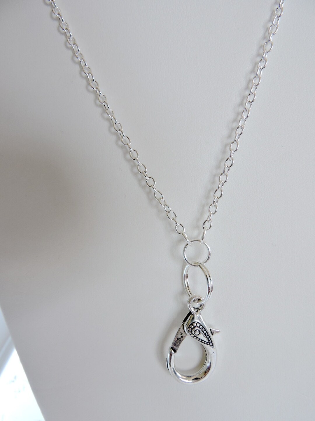 Silver ID Badge Holder, Silver Chain Lanyard, Chain Id Badge Holder ...