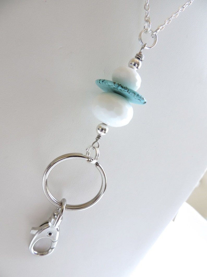 Silver ID Badge Holder, Silver Chain Lanyard, Chain Id Badge Holder ...