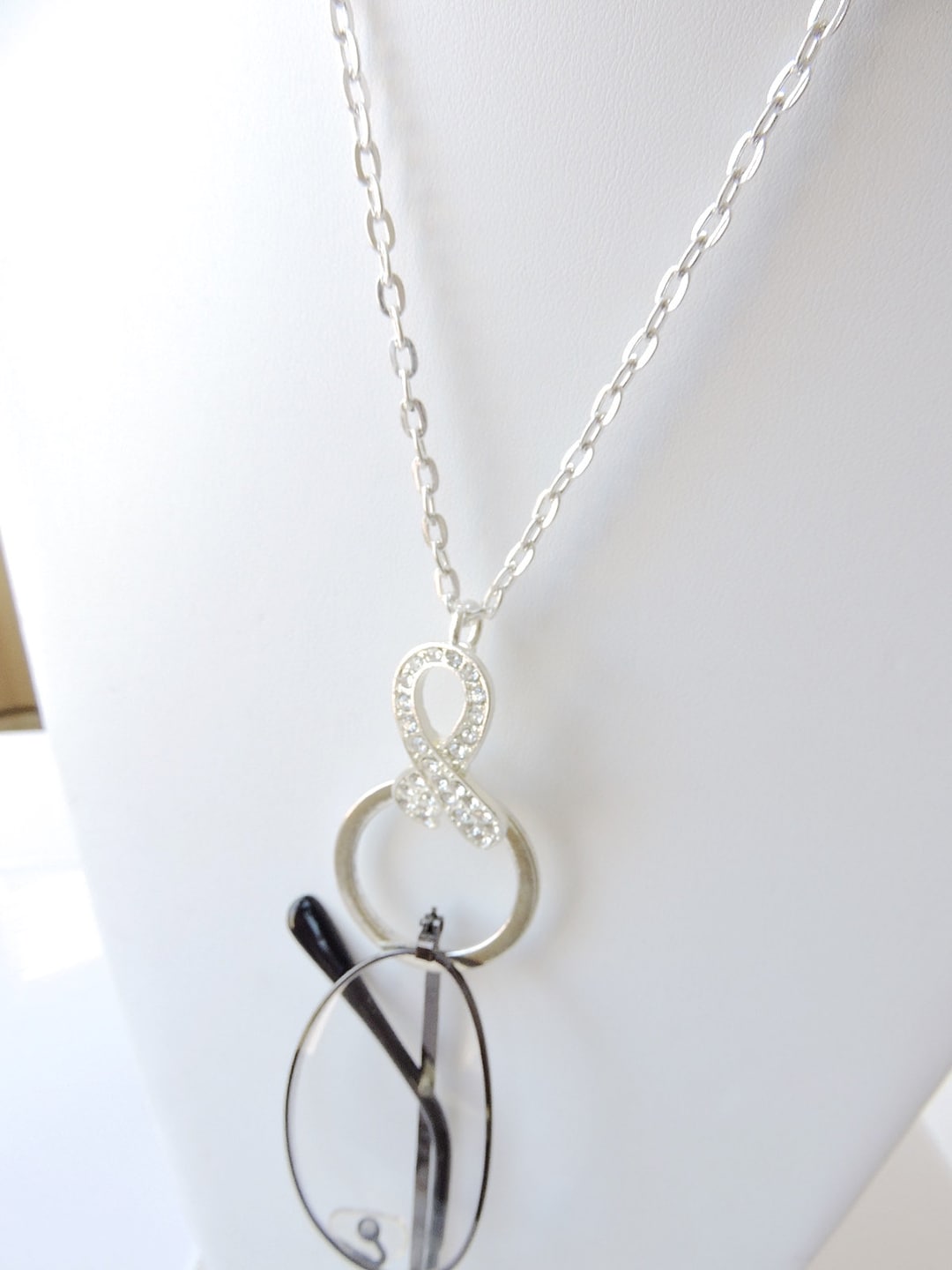 Eyeglasses Lanyard - Silver Chain Glasses Chain Lanyard - Reading ...