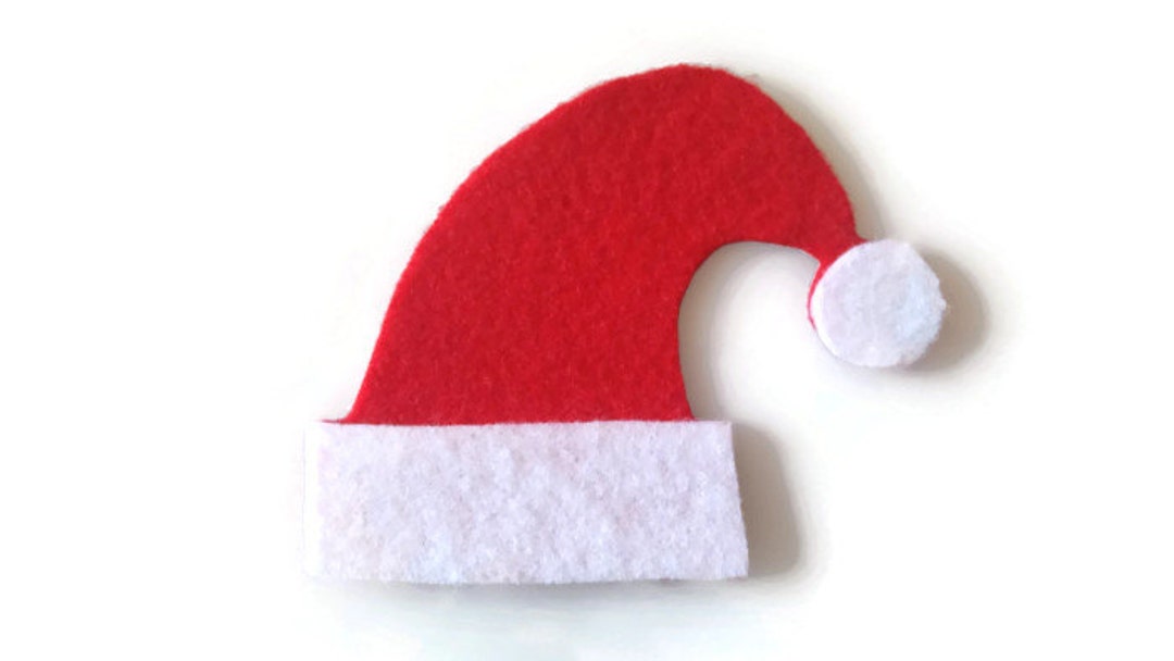 Santa Hat Iron on Patch No Sew Felt - Etsy