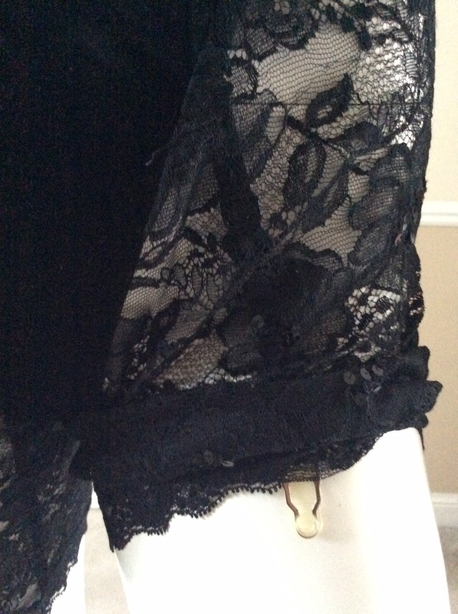 Laperla Vintage 1990 Unworn Black Velvet Lace and Sequins - Etsy