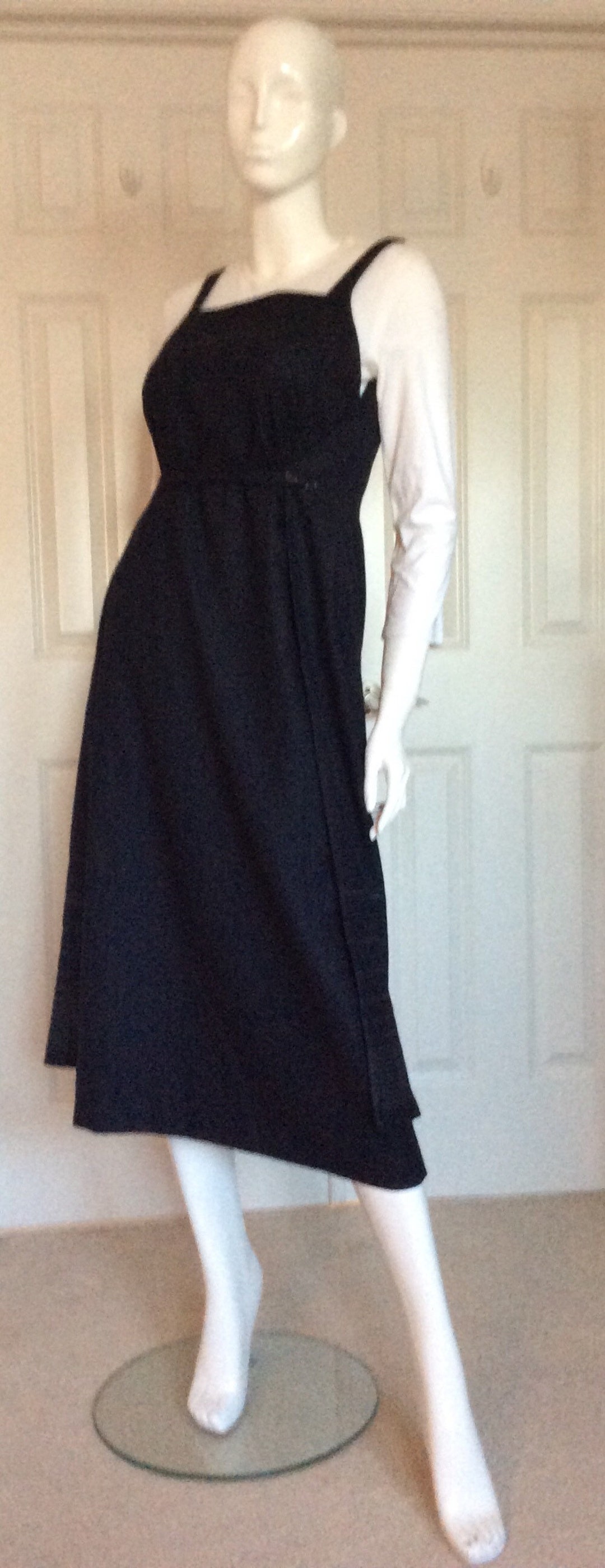 Susan Lazar Vintage 2000 Wool Empire “apron” Style Wrap Dress With ...