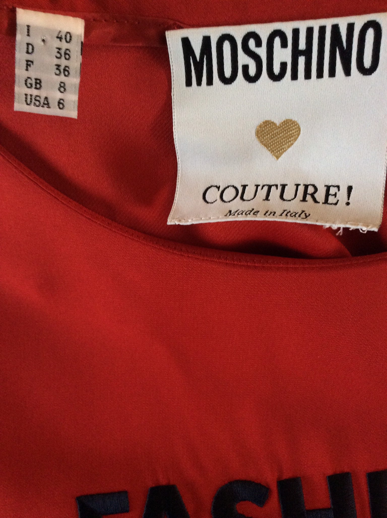 Moschino Couture Vintage 1989 Blouse With Embroidered Fashion/fashoff ...